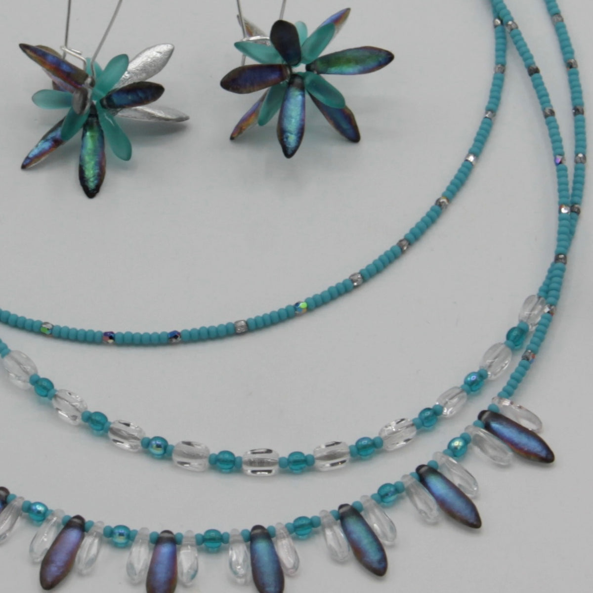 Rebecca Layered Necklace in Turquoise – ShelaleeShop